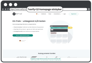 Varify® functions - More conversions for your websites