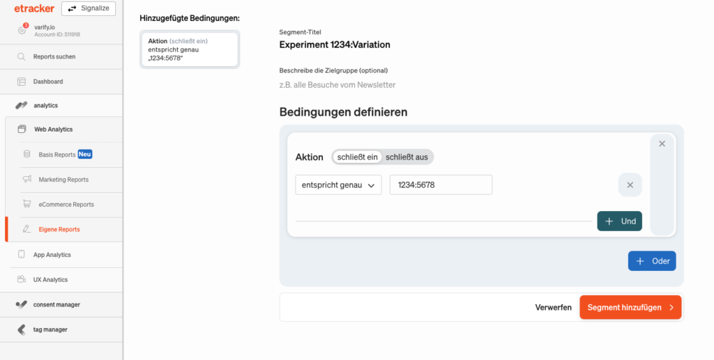 Avaliação do etracker - Varify.io - Plataforma de testes A/B